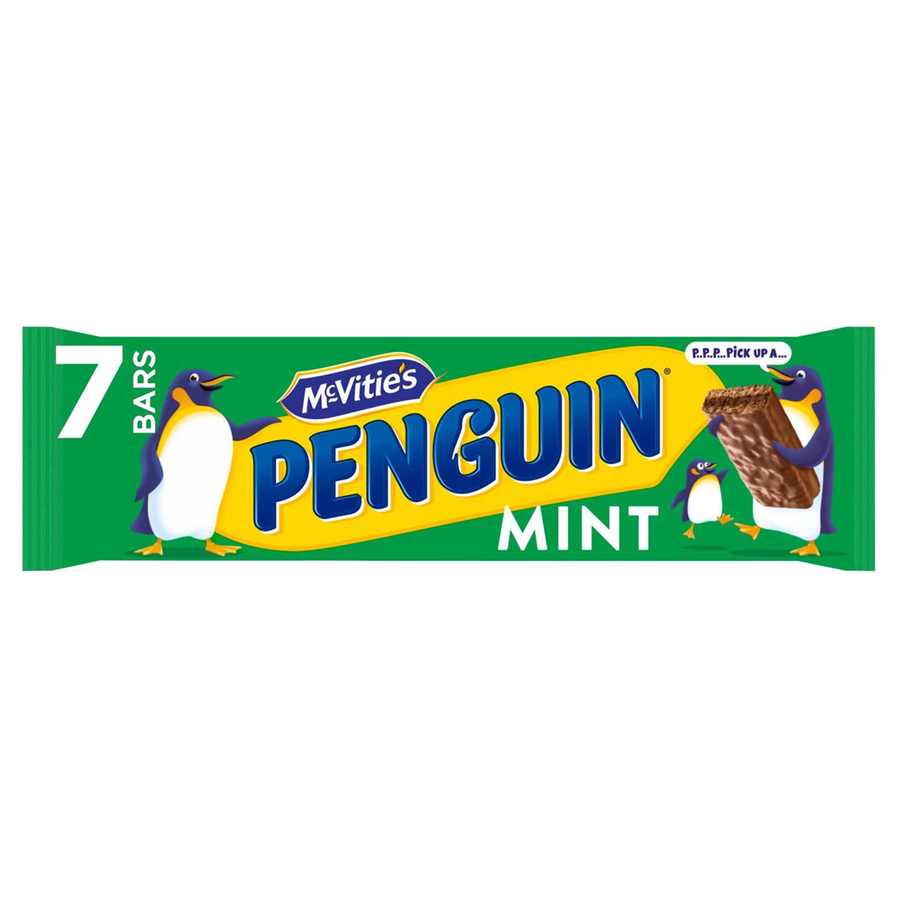 McVitie's Penguin Mint Chocolate Biscuit Bar - 7x24.6g – British Gift Shop
