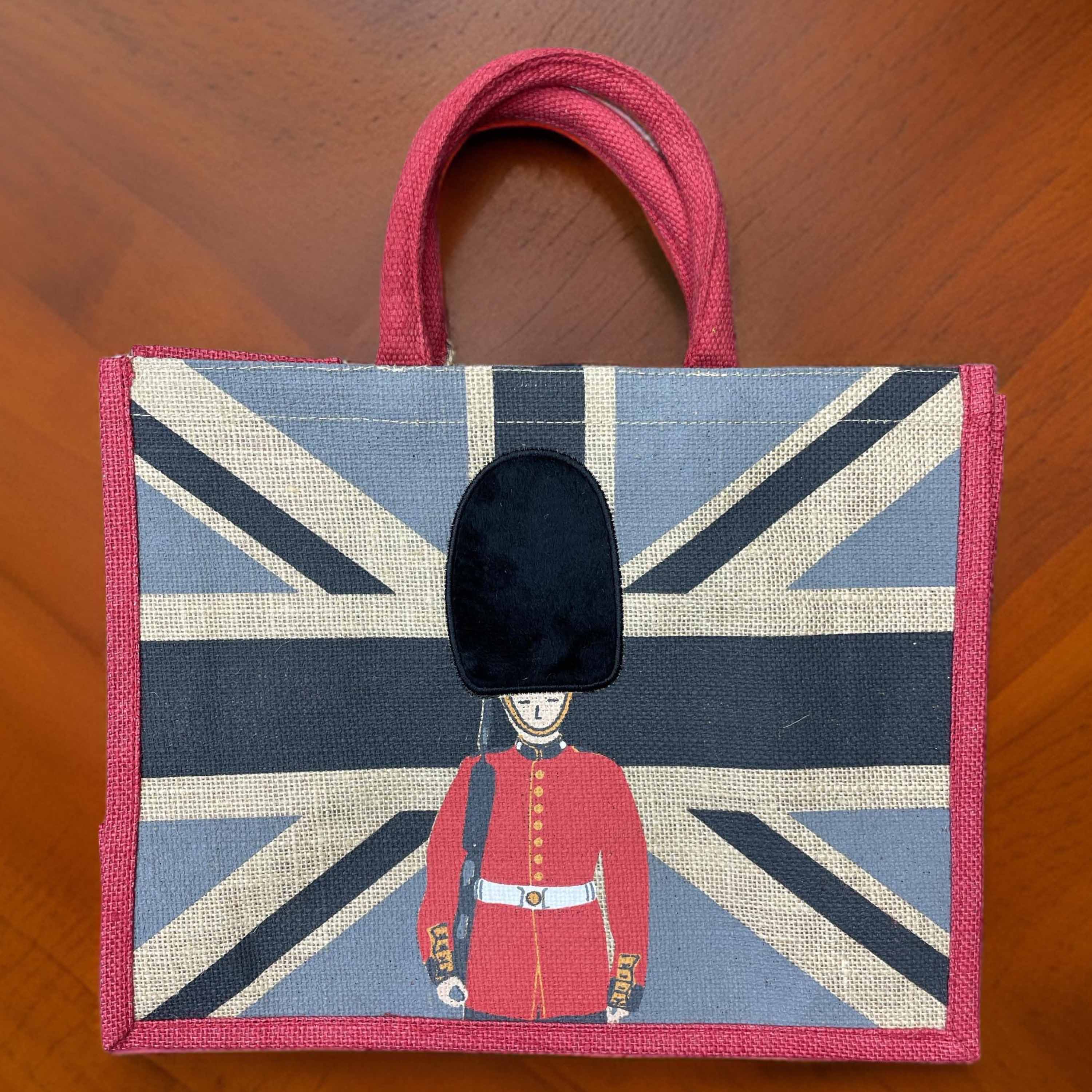 Kings Royal Guard Jute Bag - London Skyline – British Gift Shop