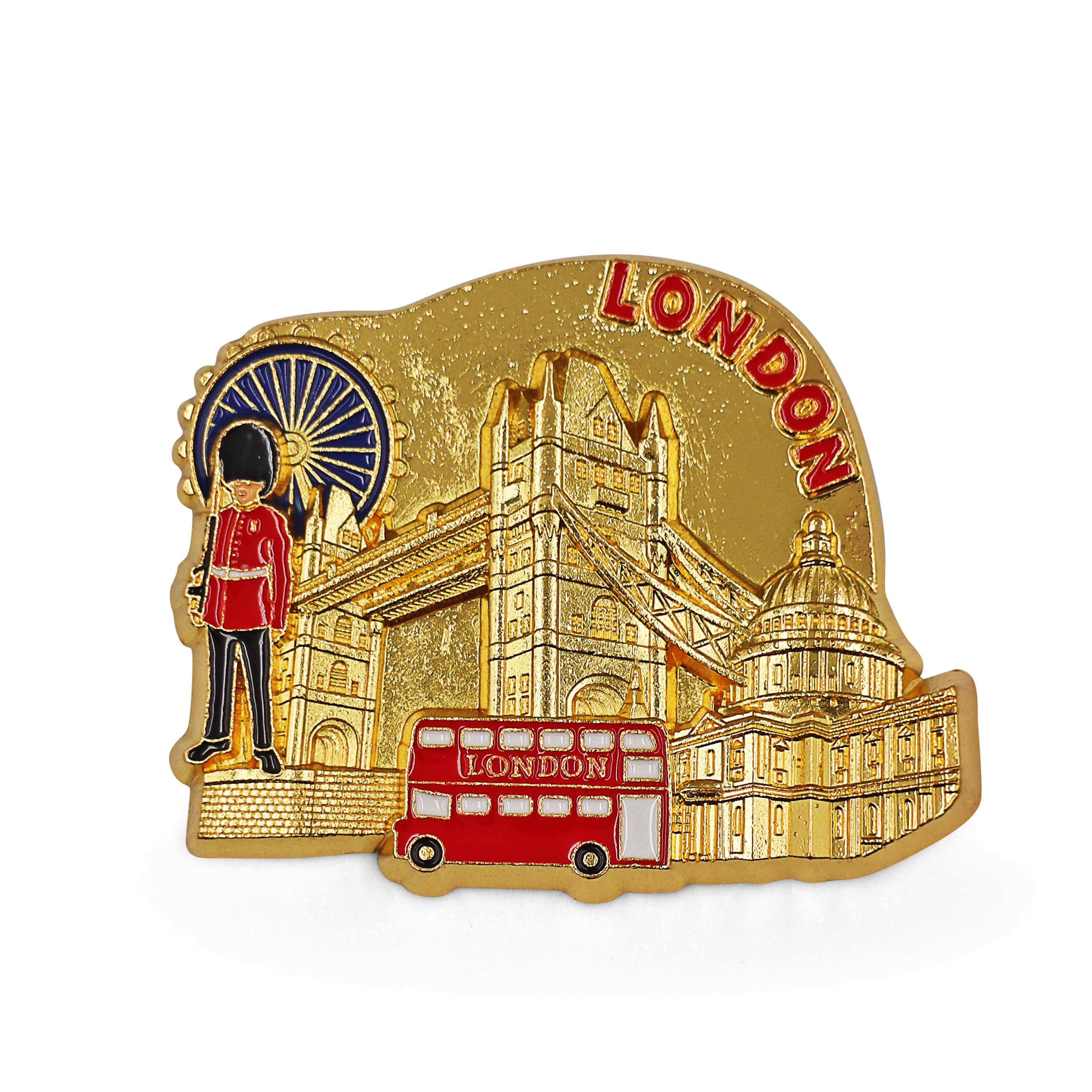 London Souvenir Metal Fridge Magnet - Design 5 – British Gift Shop