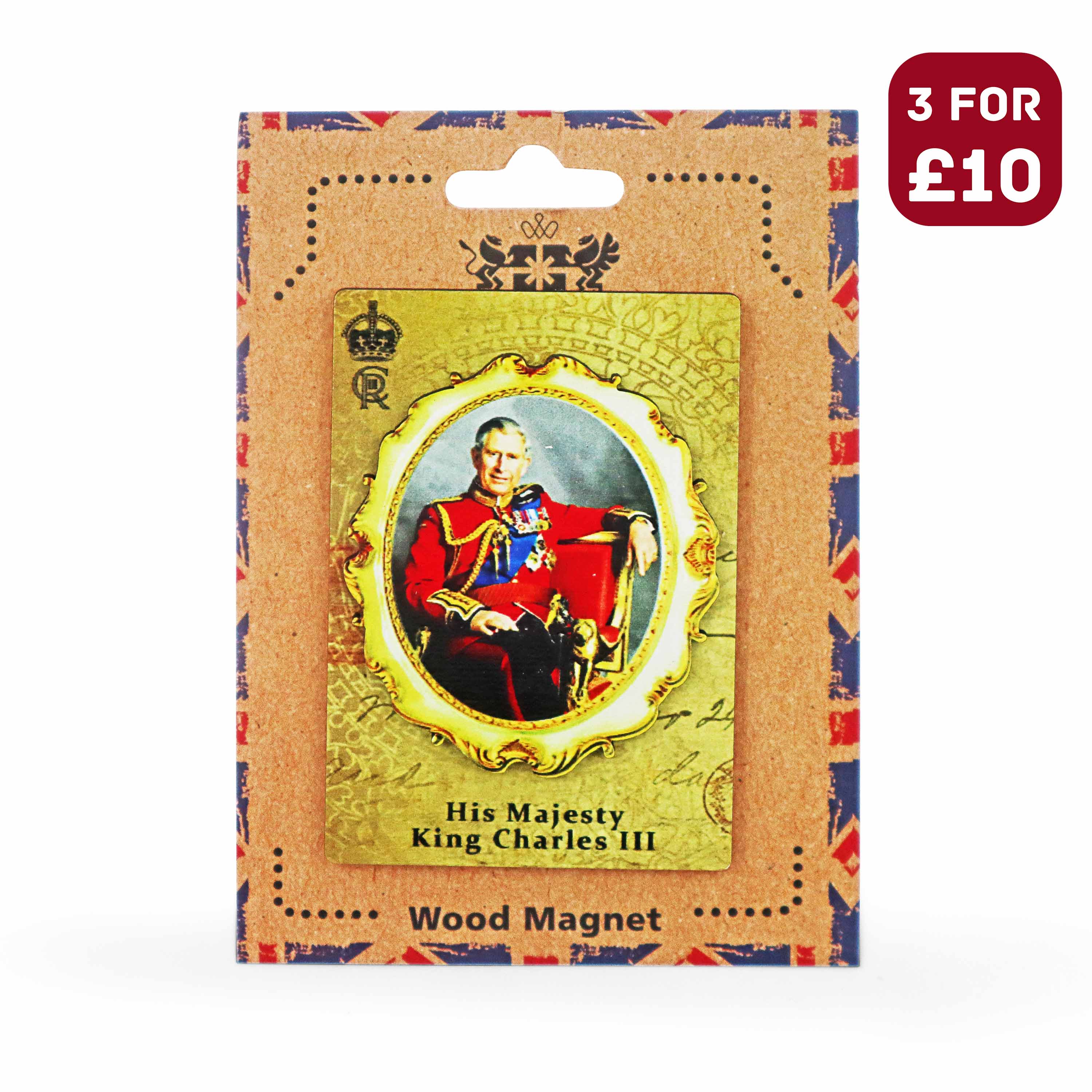 London Souvenir Wooden 3D Magnet - King Charles Coronation – British ...
