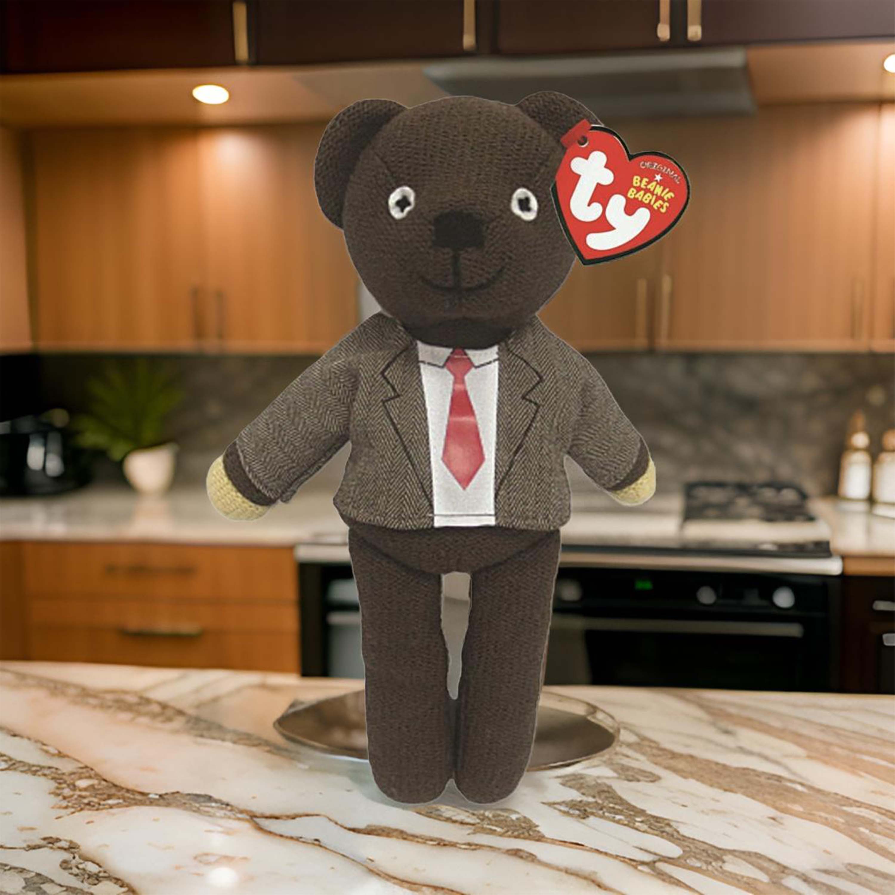 Mr Bean Jacket & Tie Beanie Soft Toy – British Gift Shop