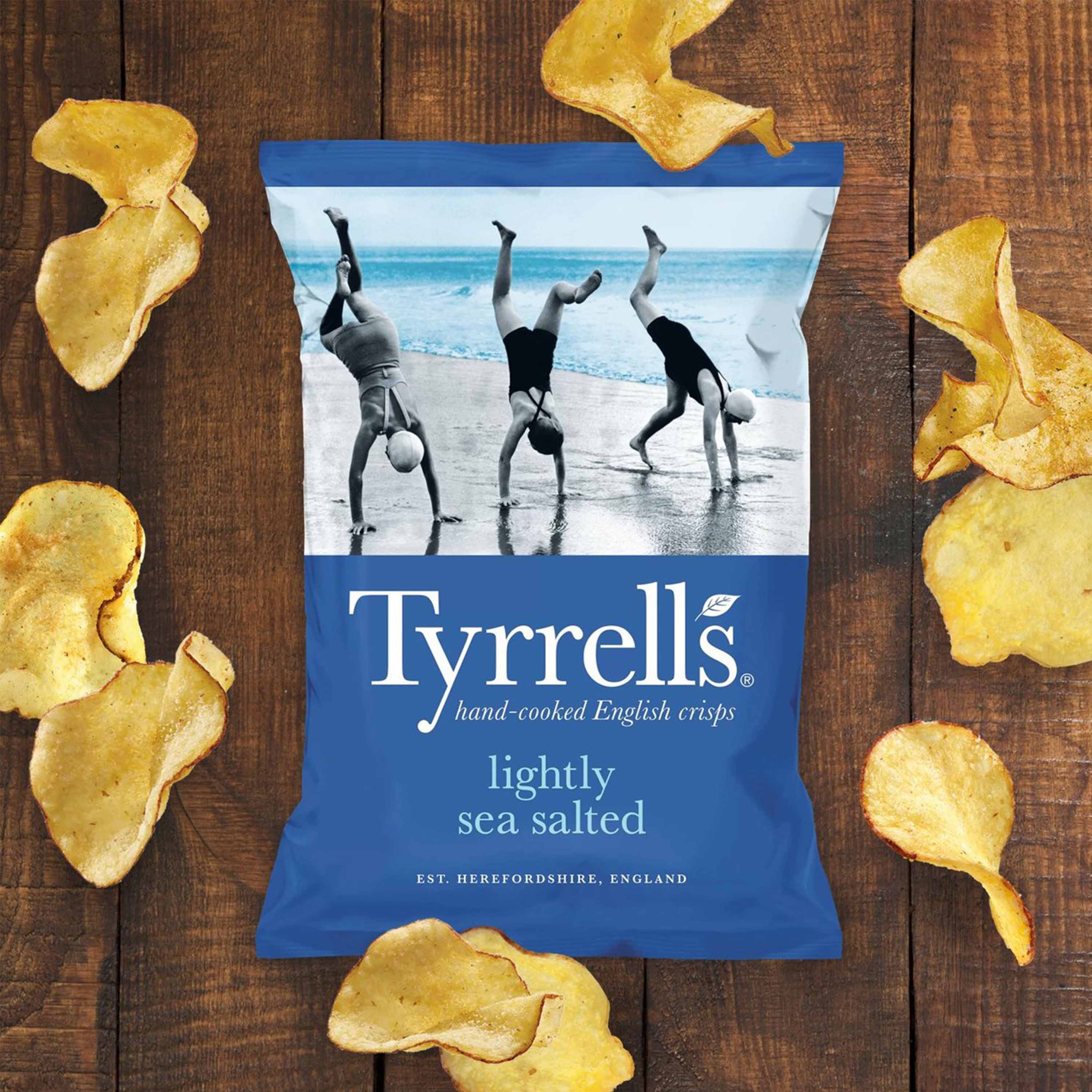 Tyrrells Lightly Sea Salted Sharing Crisps - 150g – British Gift Shop