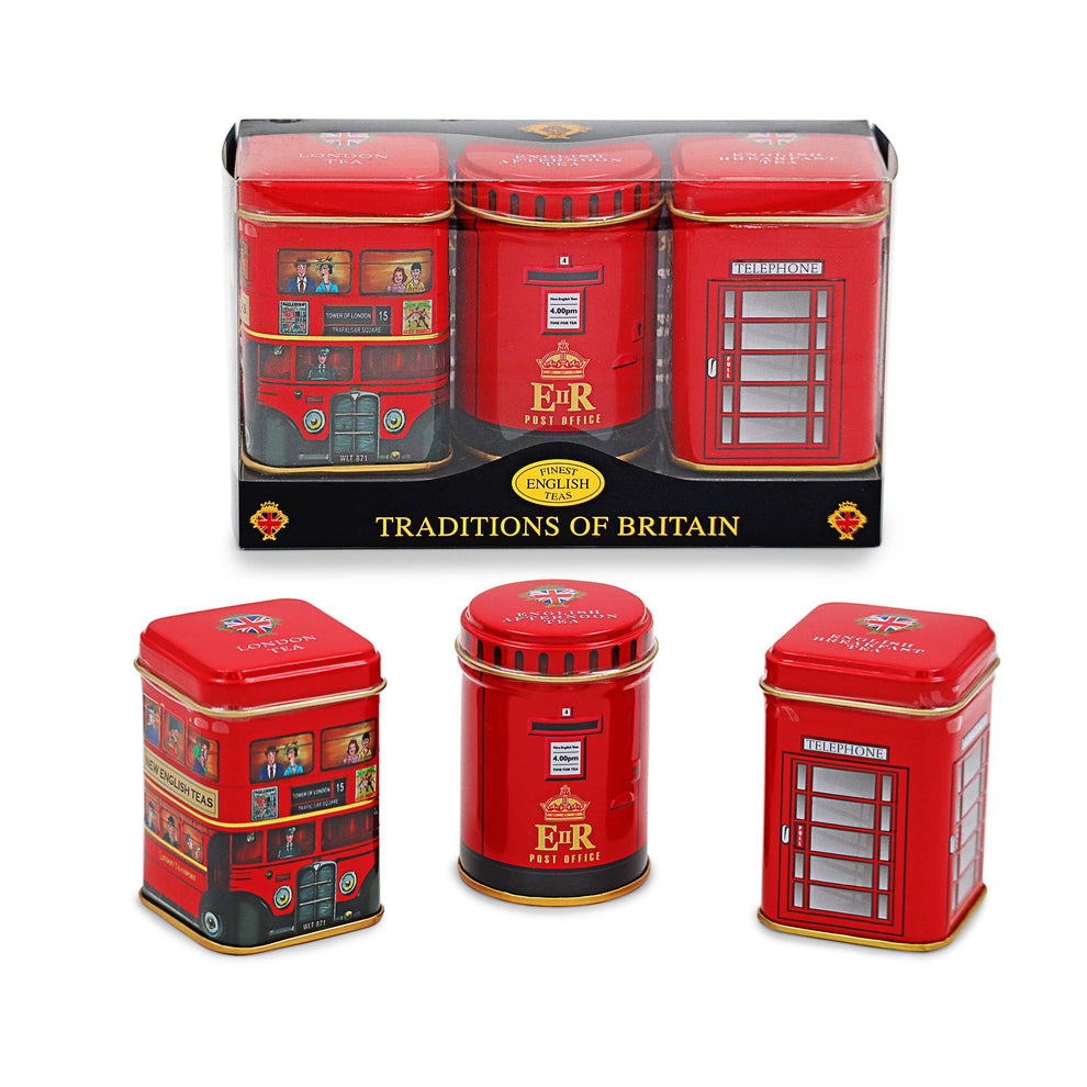 Traditions Of Britain Tea Caddy Gift Set 75g - British Gift Shop