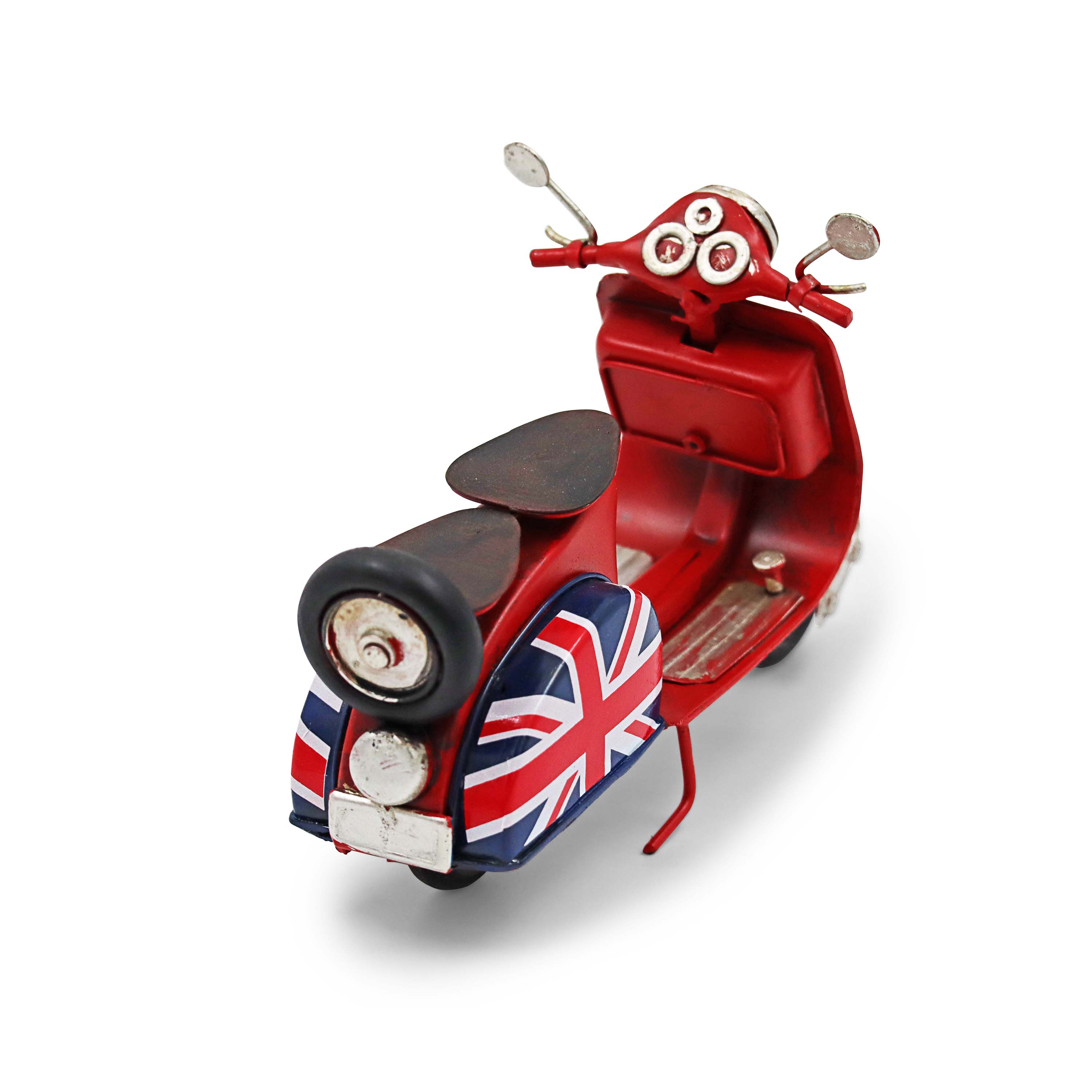 Union Jack Motorcycle Retro Tin Ornament - British Gift Shop